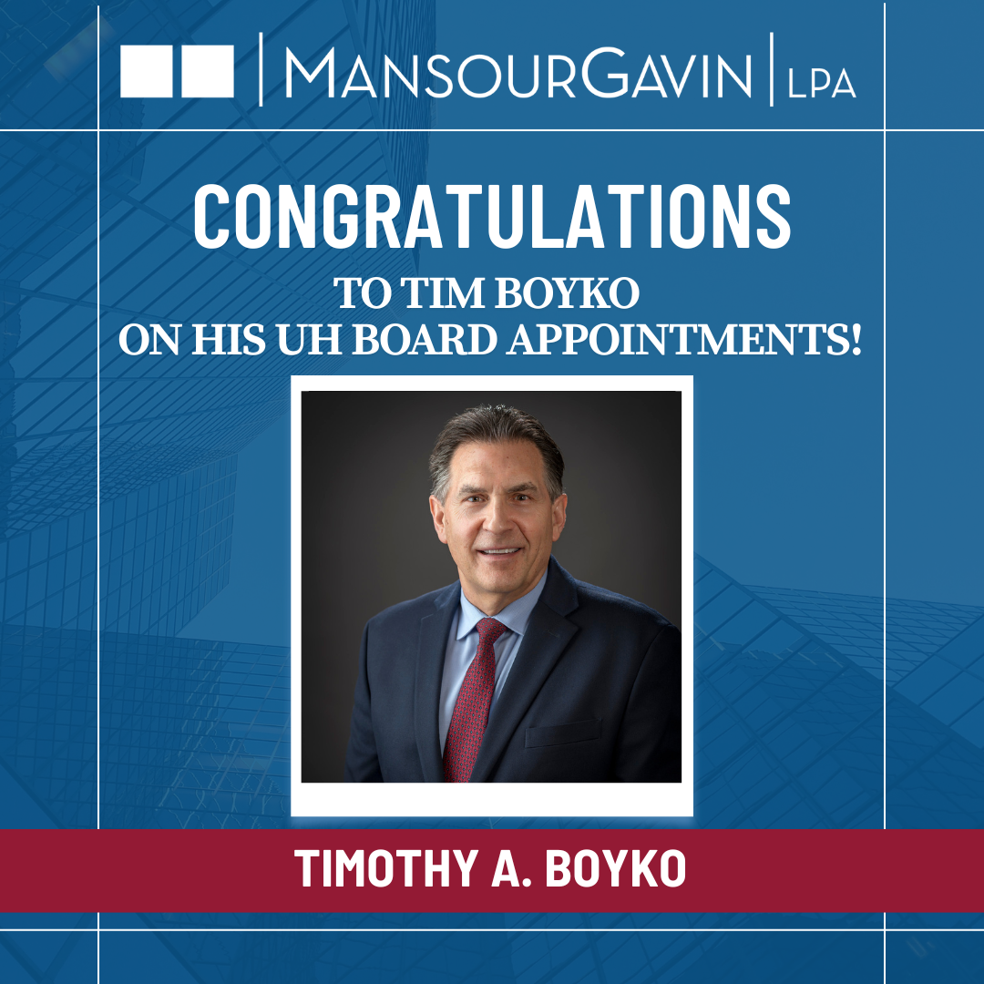 Tim Boyko Elected Chairman of University Hospitals West Market Board of Directors - Mansour ...